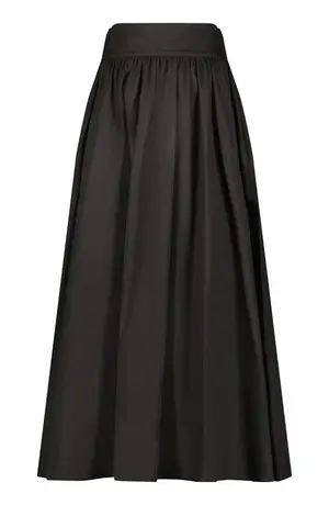 MARCELLA Raven Cotton Poplin Maxi Skirt