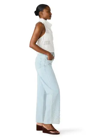 Steve Madden Sydnee Beaded Straight-leg Jeans