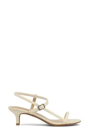 Mia Meleani Ankle Strap Kitten Heel Sandal - Bone