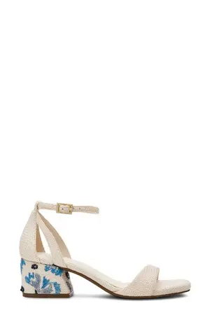 Anne Klein Mia Ankle Strap Sandals - Natural/blue