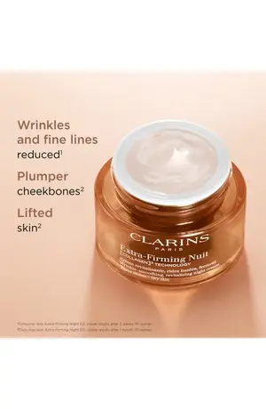 Clarins Extra-firming Night Refillable Moisturizer With Collagen Polypeptide & Niacinamide For Dry Skin - Regular