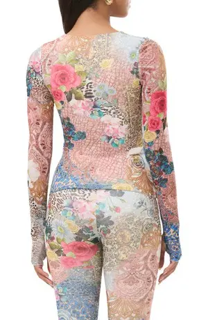 AFRM Ines Mix Print Top - Iris Patchwork