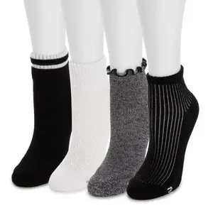 MUK LUKS Dream Step Mini Crew Socks - Ebony