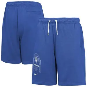 Nike Youth Dallas Mavericks Courtside Club Fleece Shorts - Blue