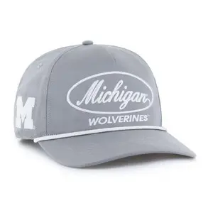 '47 Michigan Wolverines Contemporary Basics Foundational Rope Hitch Adjustable Hat - Gray