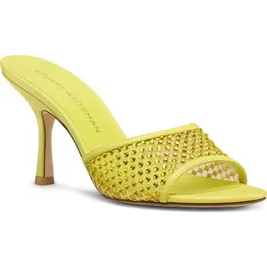 STUART WEITZMAN Bareitall Shine Mesh Sandal - Citrine
