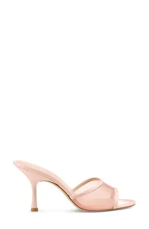 STUART WEITZMAN Bareitall Shine Mesh Sandal - Light Pink