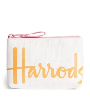 Harrods Cotton Logo Coin Purse - Orange