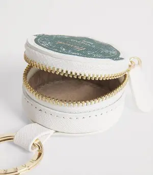 Harrods Leather English Brie Keyring