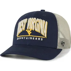 '47 West Virginia Mountaineers Arid Adjustable Trucker Hat - Navy