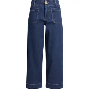 CITY BLUES Soho Patch Pocket Straight Leg Jeans Dark Indigo