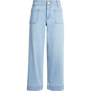 CITY BLUES Soho Patch Pocket Straight Leg Jeans - Light Vintage Blue