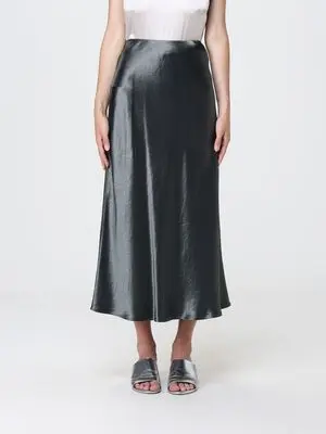 Max Mara Satin Midi Skirt - Grey