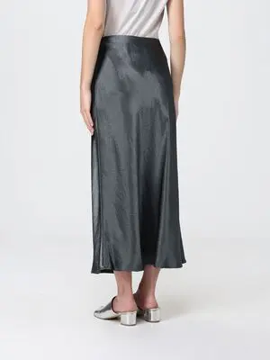 Max Mara Satin Midi Skirt - Grey