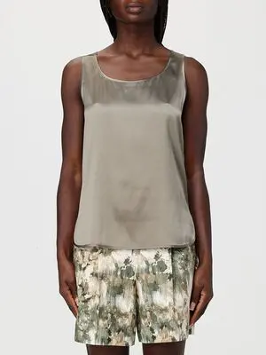 Max Mara Satin Sleeveless Top - Green