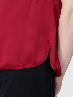 Max Mara Satin Sleeveless Top - Red
