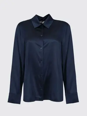Max Mara Silk Blend Long Sleeve Shirt - Blue 1