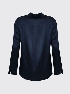 Max Mara Silk Blend Long Sleeve Shirt - Blue 1