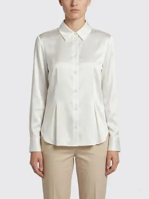 Max Mara Silk Blend Long Sleeve Shirt - White