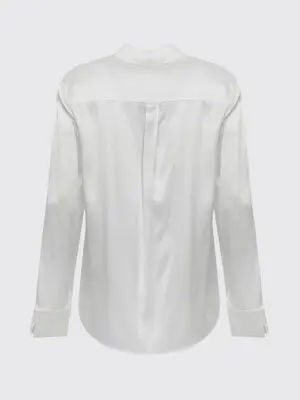 Max Mara Silk Blend Long Sleeve Shirt - White