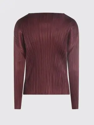 Issey Miyake Pleated Top - Burgundy