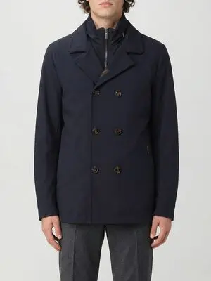 MOORER Double-breasted Technical Fabric Coat
