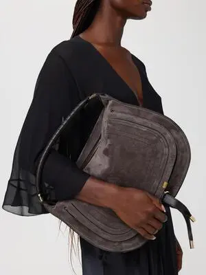 Chloé Marcie Suede Shoulder Bag - Brown