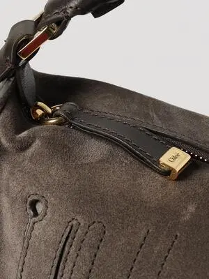 Chloé Marcie Suede Shoulder Bag - Brown