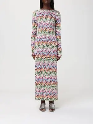 Missoni Missoni Long Sleeve Maxi Dress Multicolor