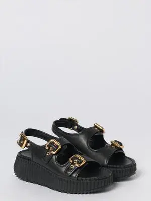 Chloé Nama Leather Platform Sandals - Black