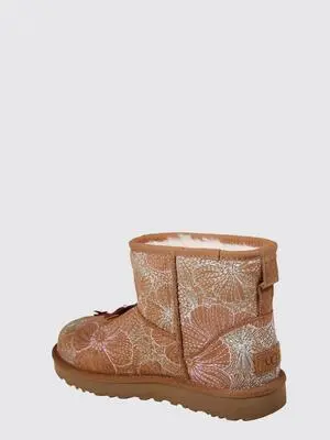 UGG Classic Mini Meadow Embroidered Suede Ankle Boots