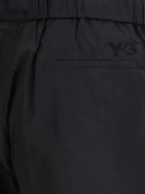 Y3 Cotton And Nylon Blend Cargo Shorts - Black