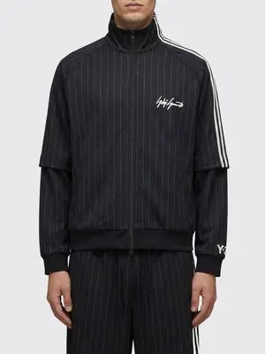 Y3 Striped Full Zip Sweatshirt - Black