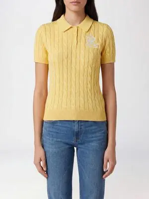 Ralph Lauren Cable Knit Polo Shirt - Yellow