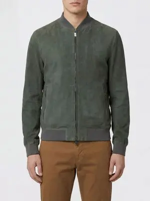 SALVATORE SANTORO Suede Bomber Jacket - Grey