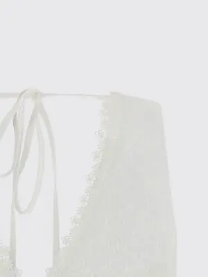 Pinko Eyelet Lace V-neck Peplum Top