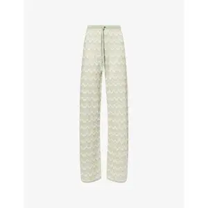 Devon Windsor Fiora Stripe Knitted Trousers - Aloe