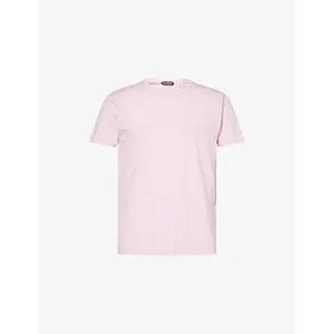 TOM FORD Relaxed-fit Crew-neck Cotton And Silk-blend T-shirt - Light Rose