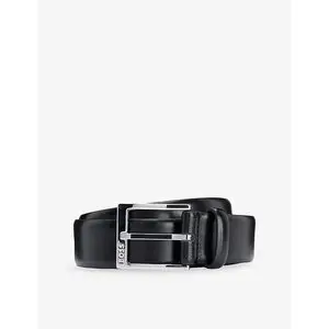 BOSS Branded-buckle Leather Belt - Black