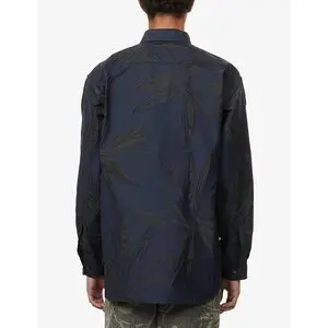 Dries Van Noten Classic-collar Textured-pattern Cotton-blend Shirt