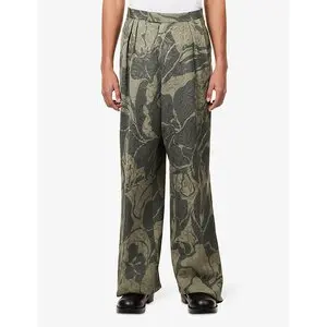 Dries Van Noten Jacquard-print Woven Trousers