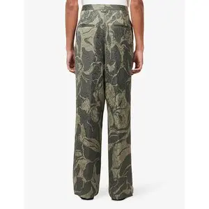 Dries Van Noten Jacquard-print Woven Trousers