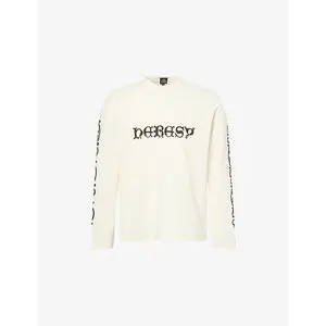 HERESY Wrough Logo-print Cotton-blend Top - Cream