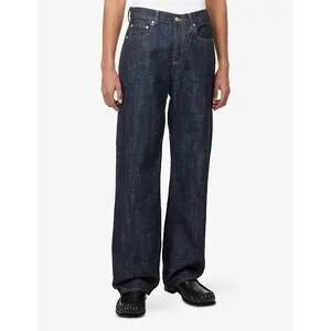 Jacquemus Logo-patch Wide-leg Denim Jeans