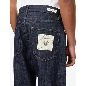 Jacquemus Logo-patch Wide-leg Denim Jeans
