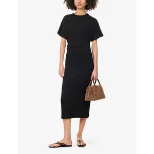 Vince Ruched-side Knit Midi Dress