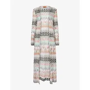 Missoni Chevron Knit Long Cardigan