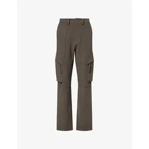 THE FRANKIE SHOP Kelly Woven Cargo Trousers - Taupe Melange