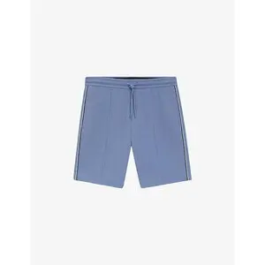 BOSS Side-stripe Cotton-blend Shorts - Light/pastel Blue