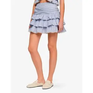 Sandro Stripe-print Mini Skirt